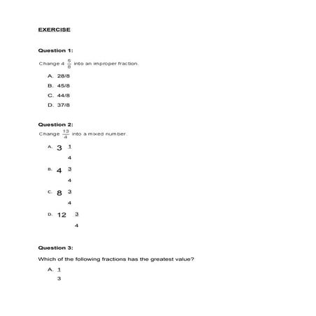 EXERCISE | DOC | Science