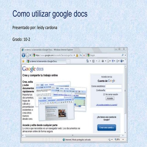 Evaluación de google docs | PPTX