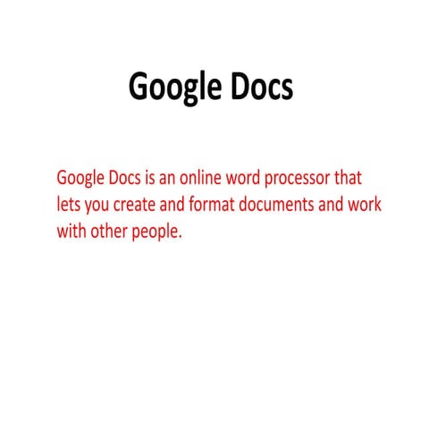 Google docs | PPT