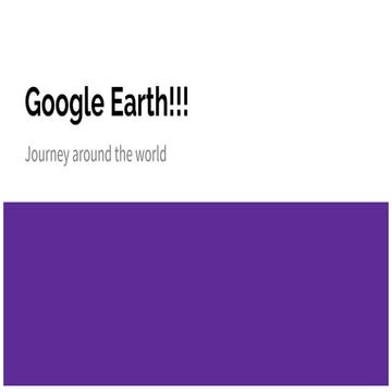 Google Earth Adventure | PPTX