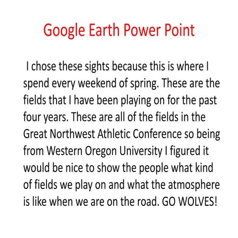 Google earth power point | PPTX