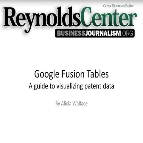 Google Fusion Tables | PPTX