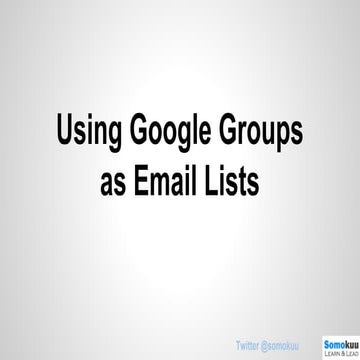 Google groups quick reference guide | PDF