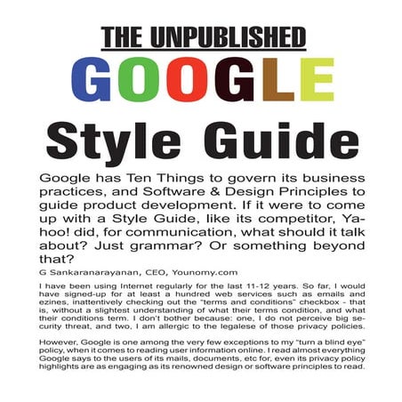 Google Style Guide | PDF