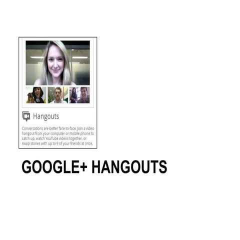 Google+ hangouts | PPTX | Social Networking | Internet
