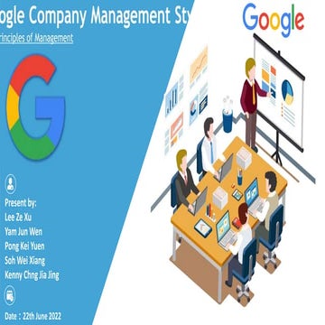 Google Management Ppt (group assignment).pptx | Search | Internet