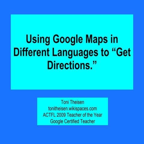Google Maps #1 Get Directions | PPT