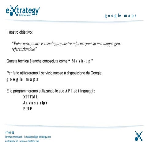 Programmare Google Maps con Javascript | PPT