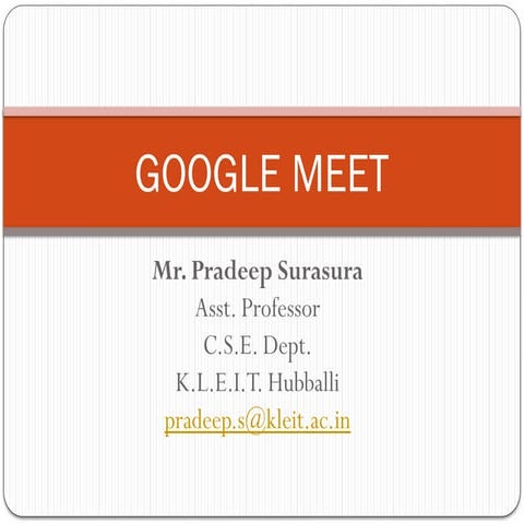 Google Meet Platform Tutorial | PPTX