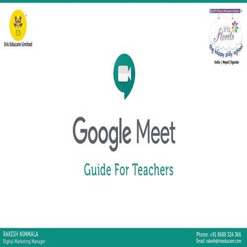 Google meet guide for teachers | PPT