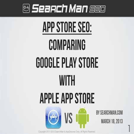 App Store SEO: Google Play (Android) vs Apple App Store | PPT