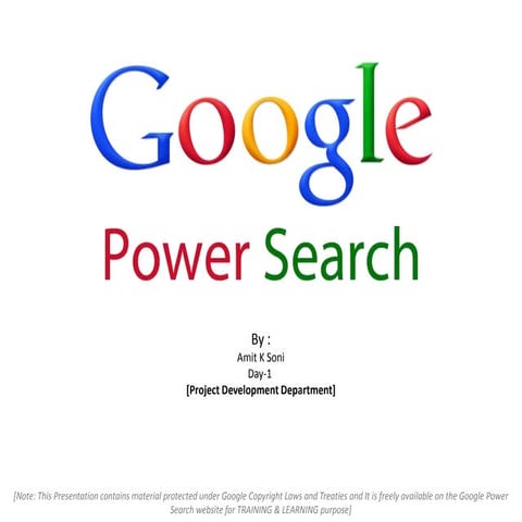 Google Power Search | PDF
