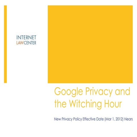 Controversy over Google's Privacy Policy Changes | PPT