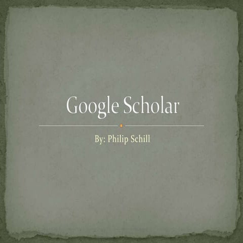 Google scholar2 | PPTX