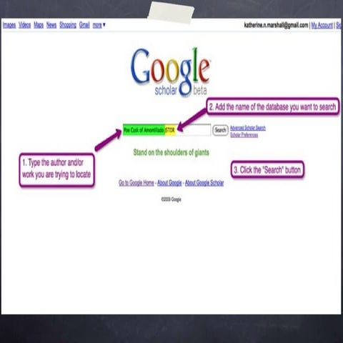 Google Scholar Search Tips | PPT | Search | Internet