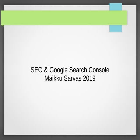 SEO , Google Search Console | PDF