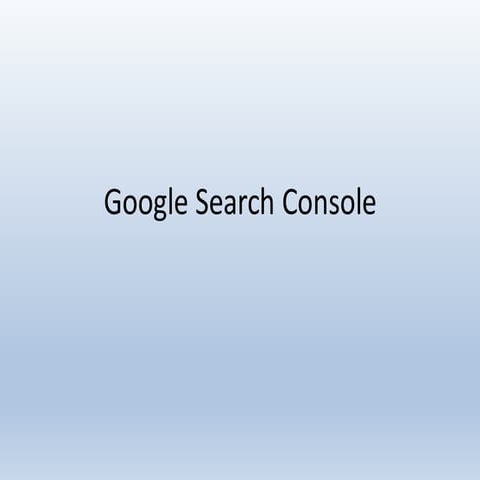 Google_Search_Console_ Explaining the terms | PDF