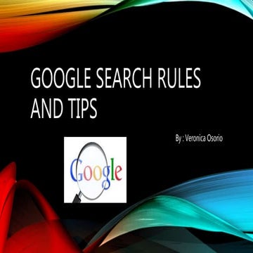 Google search rules and tips | PPTX