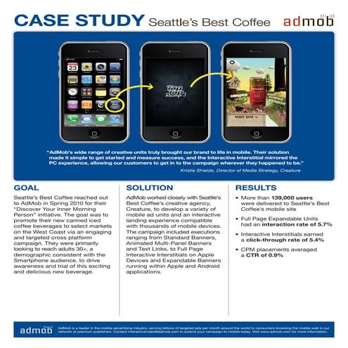 CASE STUDY Seattle’s Best Coffee | PDF