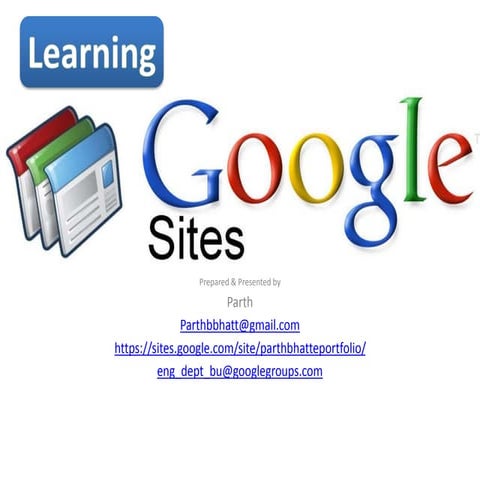 Learning Google sites | PPT