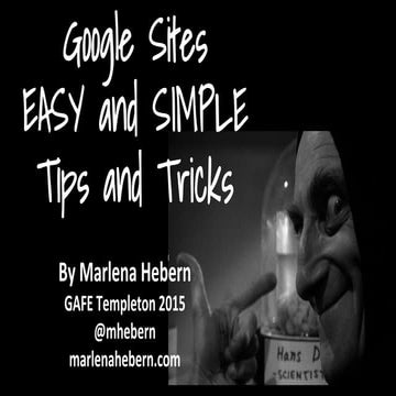Easy Tips and Tricks for Google Sites | PPT