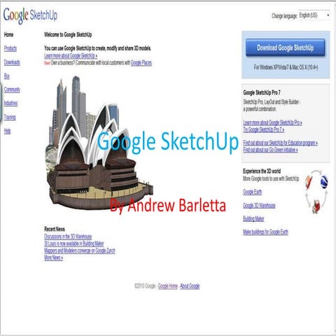 Google SketchUp: A Crash Course | PPTX