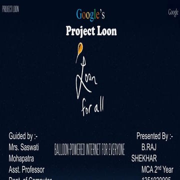 Google's project loon | PPTX
