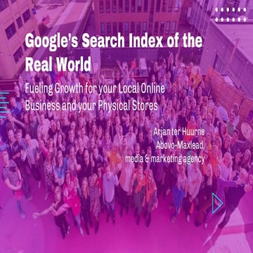 Google's Search Index of the Real World - SMX Munich - Arjan ter Huurne ...
