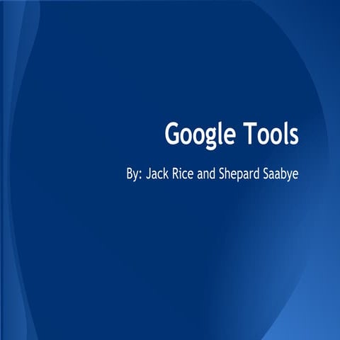 Google tools presentation | PDF