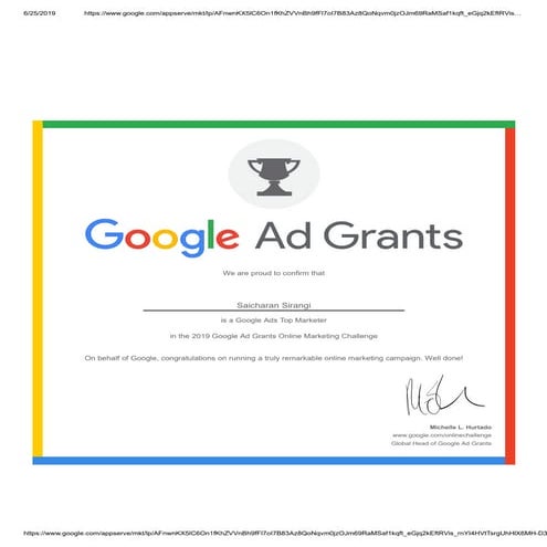 Google top marketer award | PDF