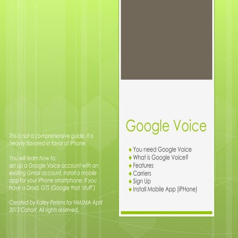 Google voice | PPTX