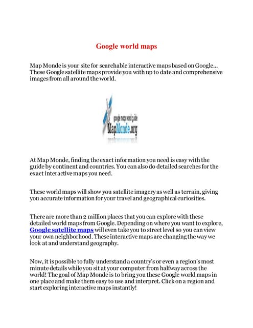 inetMAPS for Google Maps | PPT