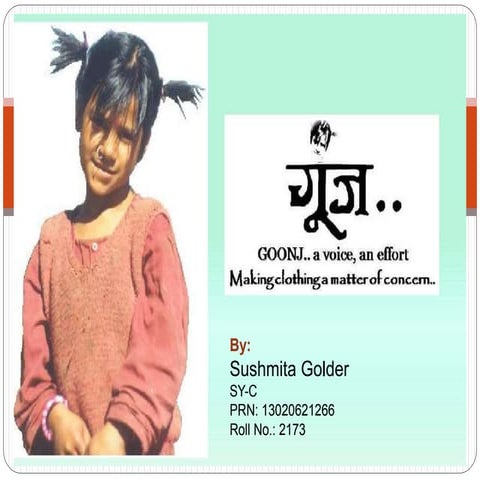 Goonj NGO Internship Presentation | PPTX