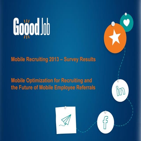 GooodJob Survey Results - Mobile Recruiting 2013 | PPT