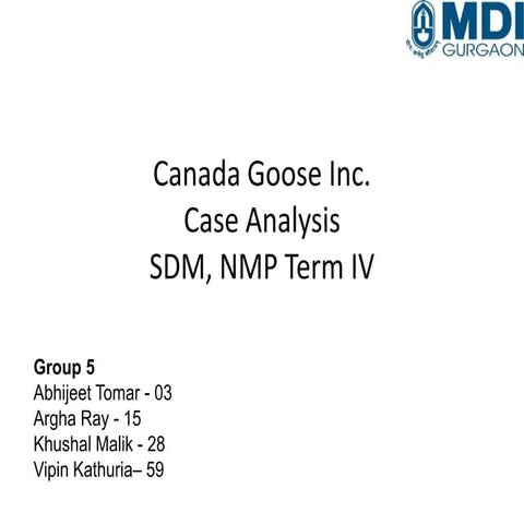 Canada Goose Inc. | PPTX