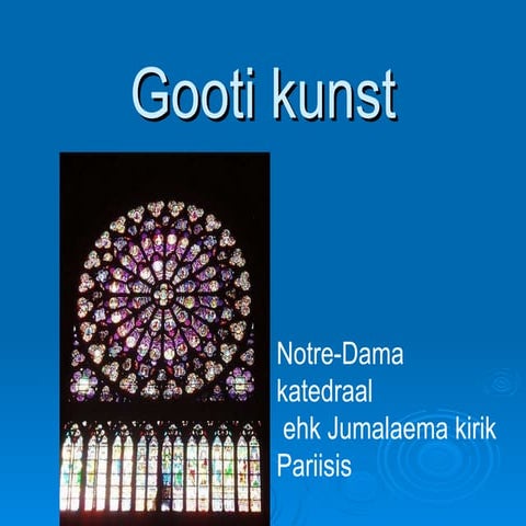 Gooti kunst esitlus | PPT