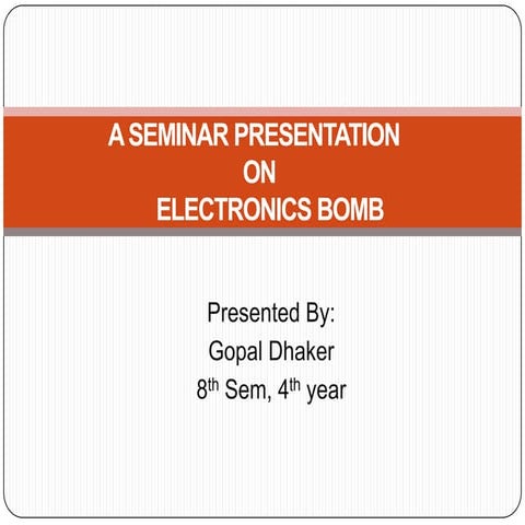 Electronics bomb | PPT