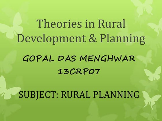 Rural Development Meaning, definition and concepts | PPTX | Debated ...