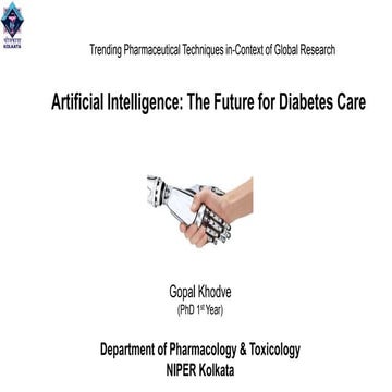 Artificial Intelligence in Diabetes Care | PPTX