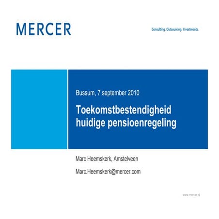 Toekomstbestendigheid huidige pensioenregeling | PDF