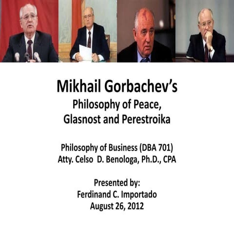 Gorbachev, Glasnost and Perestroika | PPTX