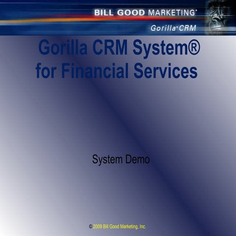 Gorilla Crm System Demo | PPT