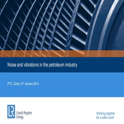 Noise and vibrations in the petroleum industry | PPT