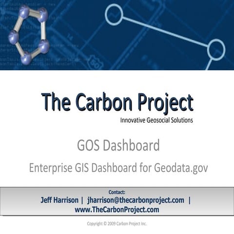 GOS Dashboard - Enterprise GIS Dashboard for Geodata.gov