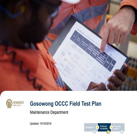 OCCC Field Test Plan in mining .pptx