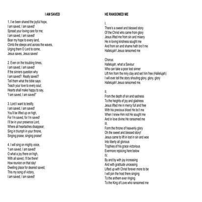 gospel songs.docx | Religious (Music and Audio) | Music