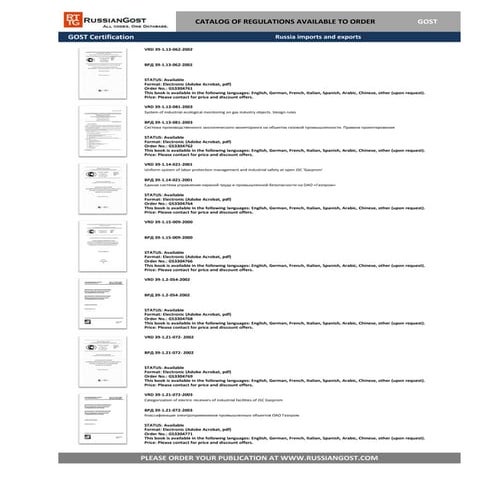 Gost certification for russia 2284 | PDF