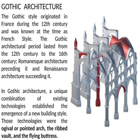GOTHIC ARCHITECTURE -HISTORY OF ARCHITECTURE .pptx