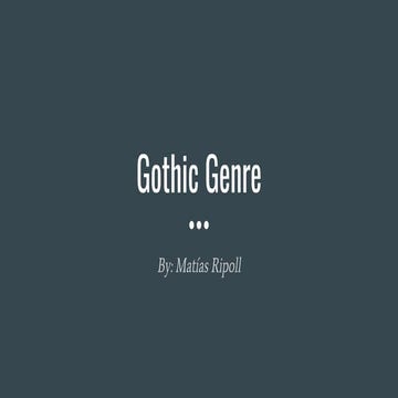 The Gothic genre | PDF