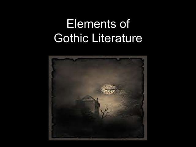 Gothic fiction | PPT